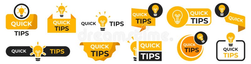 Quick Tips Badge. Vector Illustration. Stock Vector - Illustration of ...
