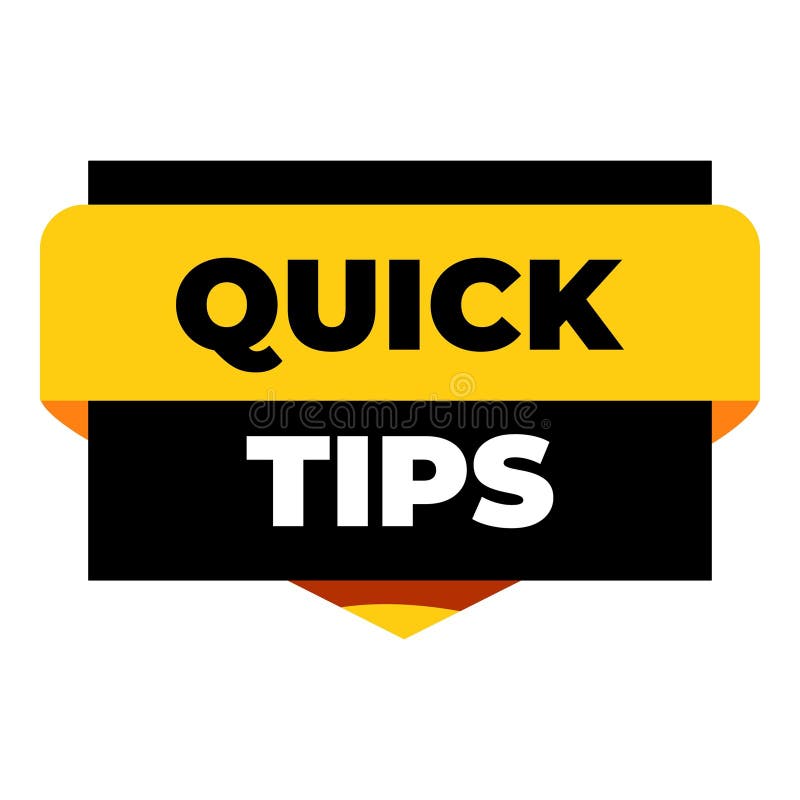 Quick Tips Banner Featuring Helpful Advice and Guidance Stock Vector ...
