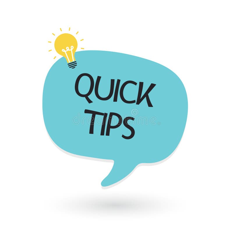 Quick Tips Banner with Light Bulb. Vector Stock Vector - Illustration ...