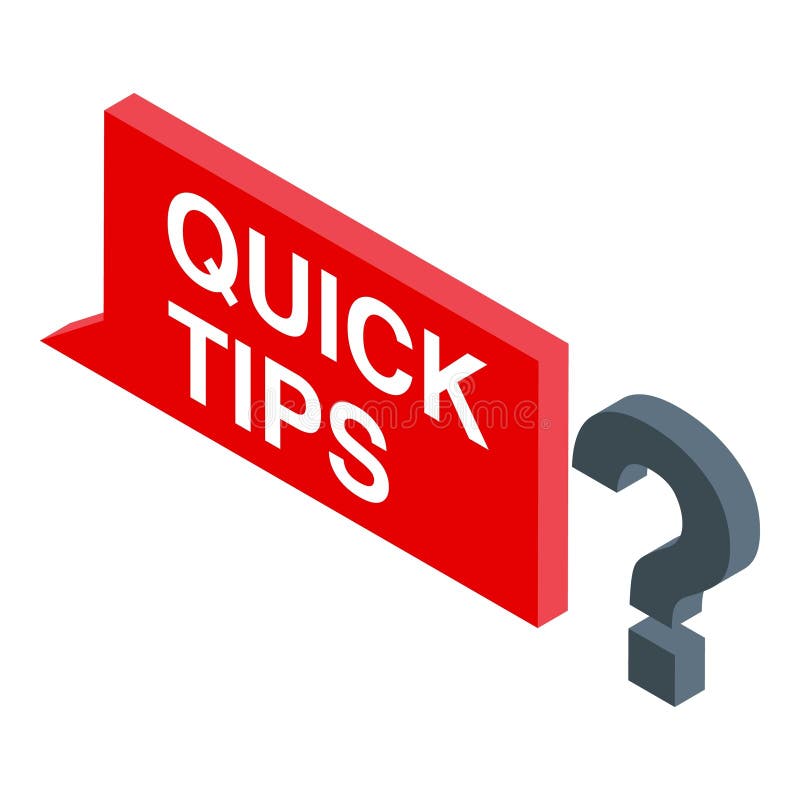 Quick Tips Banner with Question Mark Providing Helpful Advice and ...