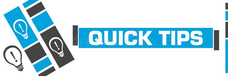 Quick Tips Blue Grey Line Boxes Bulbs Stock Illustration - Illustration ...