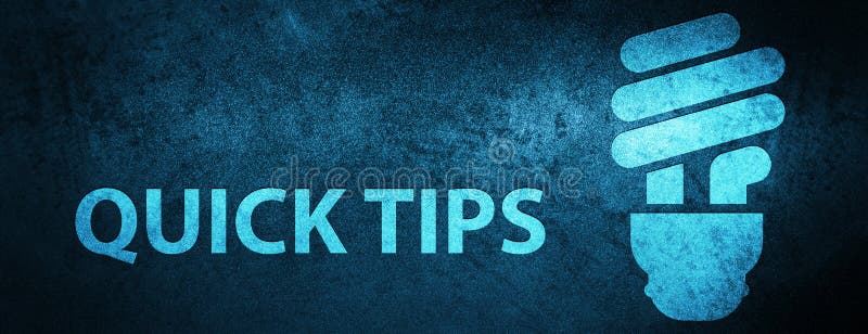 Quick Tips (bulb Icon) Special Blue Banner Background Stock ...