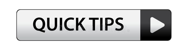Quick tips button stock vector. Illustration of black - 119139654