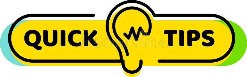 Quick Tips Button with Listening Ear Receiving Important Information ...