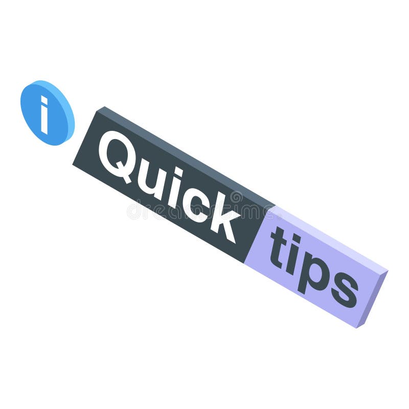 Quick Tips Button Providing Information and Helpful Advice Stock ...