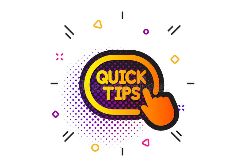Quick Tips Click Icon. Helpful Tricks Sign. Vector Stock Vector ...