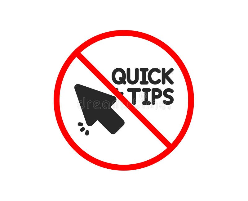 Quick Tips Click Icon. Helpful Tricks Sign. Vector Stock Vector ...