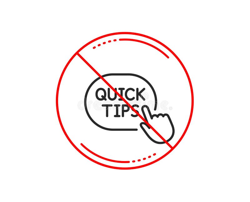 Quick Tips Click Line Icon. Helpful Tricks Sign. Vector Stock Vector ...