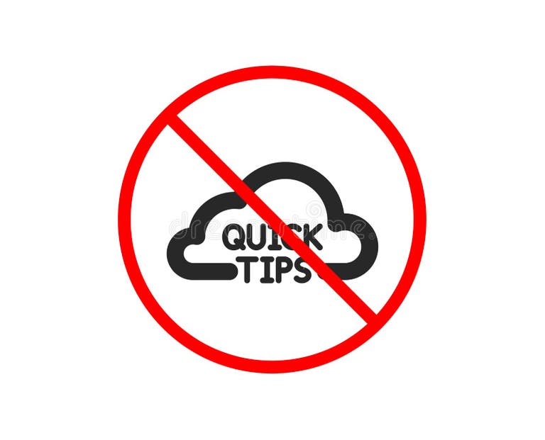 Quick Tips Cloud Icon. Helpful Tricks Sign. Vector Stock Vector ...