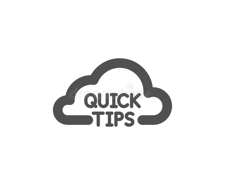Quick Tips Cloud Icon. Helpful Tricks Sign. Vector Stock Vector ...
