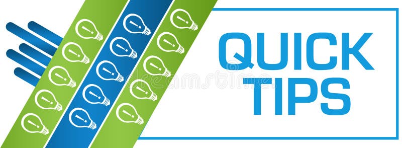 Quick Tips Bulb Left Cross Lines Horizontal Stock Illustration ...