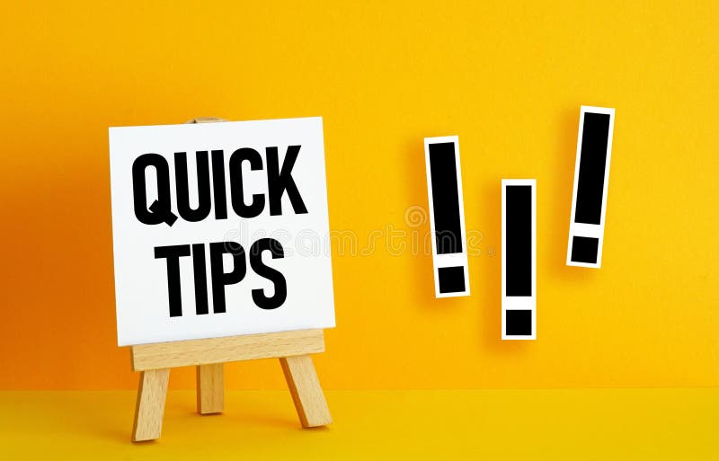 Quick Tips Concept are Shown Using the Text on Board Stock Photo ...