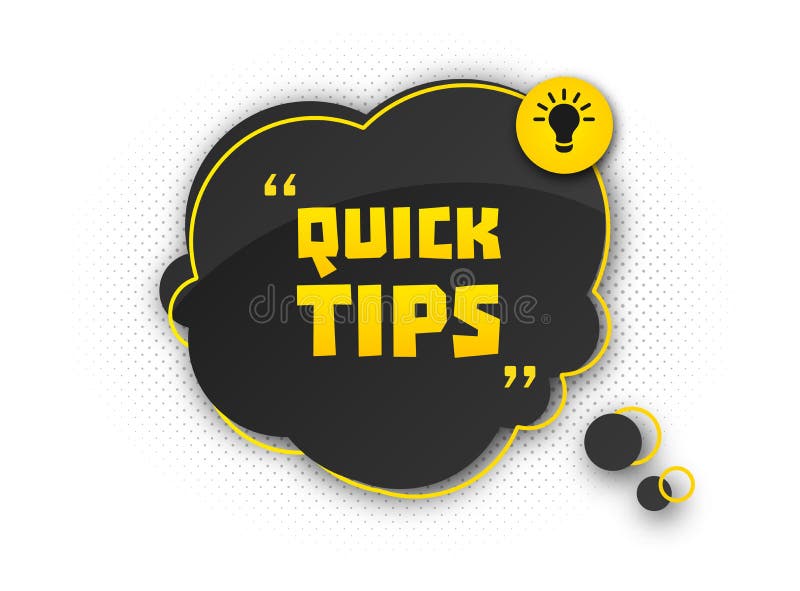 Useful Quick Tip. Trick Suggesting Advice and Help Stock Vector ...