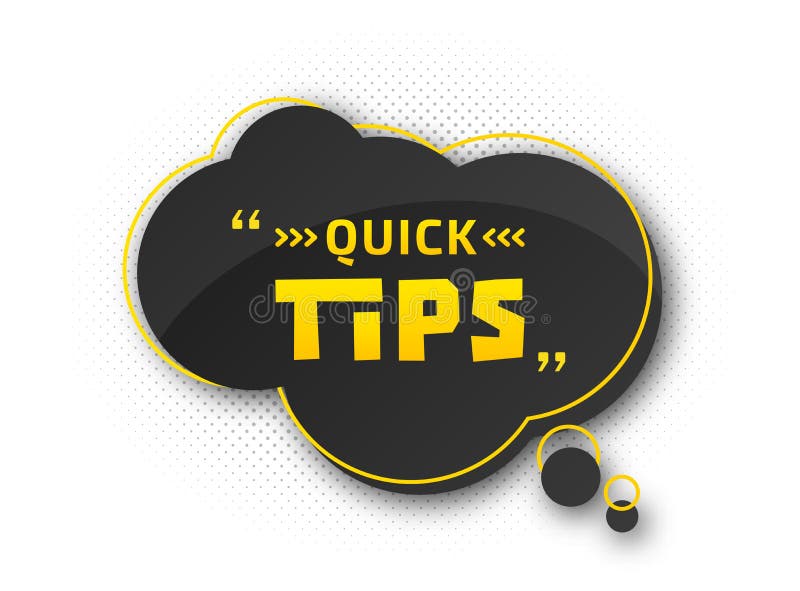 Useful Quick Tip. Trick Suggesting Advice and Help Stock Vector ...