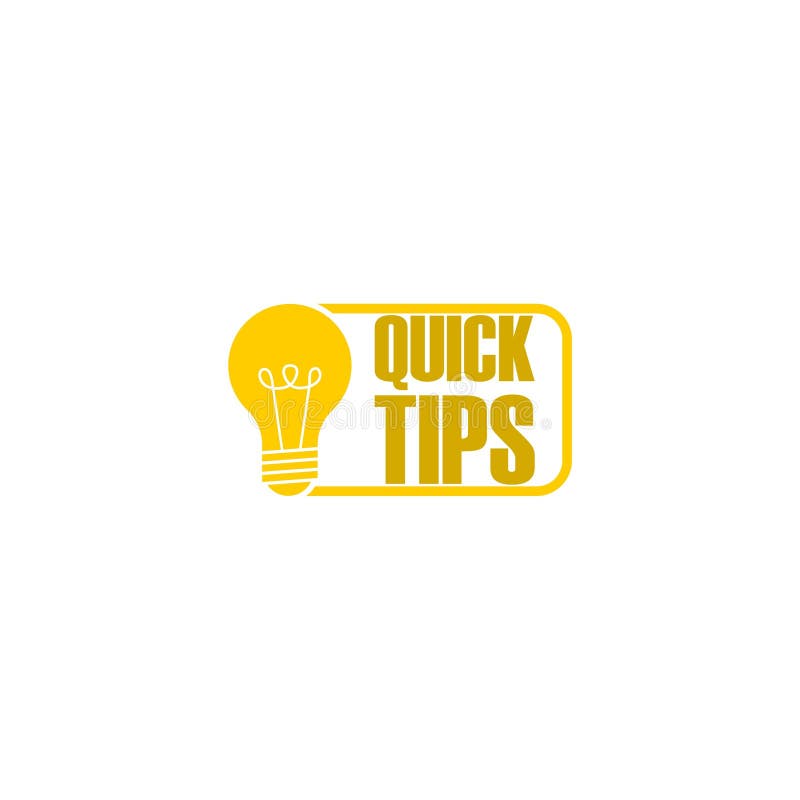 Quick Tips, Helpful Tricks Logo Icon Isolated on White Background Stock ...