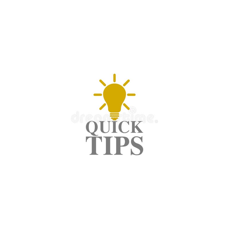 Quick Tips Icon Isolated on White Background Stock Vector ...