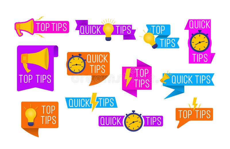 Quick tips, message. stock vector. Illustration of megaphone - 198042792