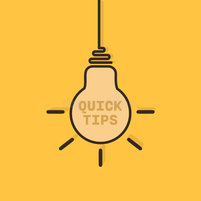 Quick Tips Icon Badge. Top Tips Advice Note Icon. Idea Bulb Education ...