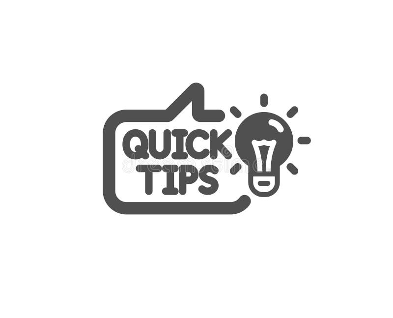 Quick Tips Icon. Helpful Tricks Sign. Vector Stock Vector ...
