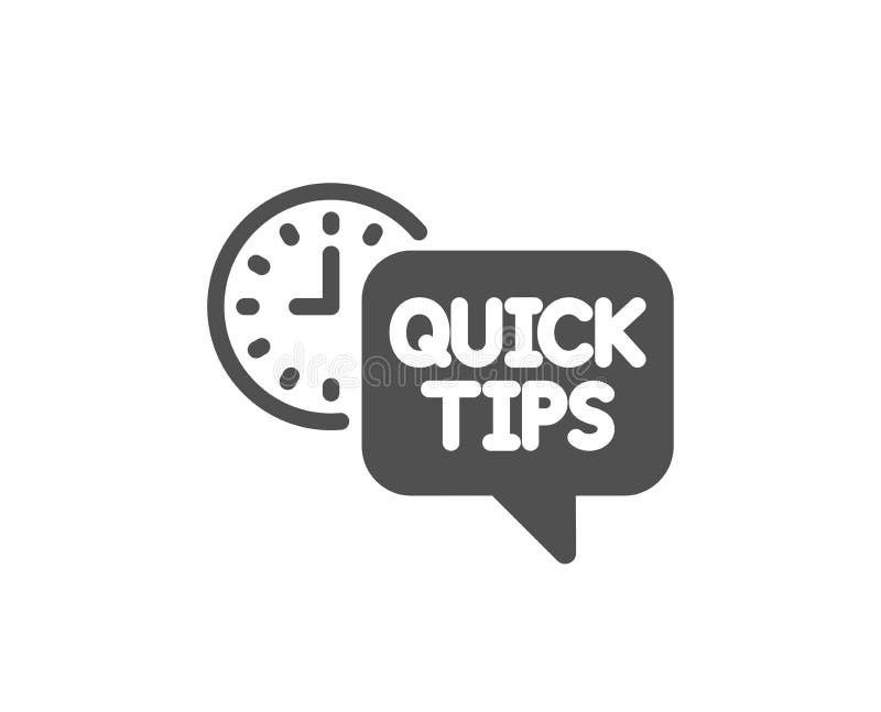 Quick Tips Icon. Helpful Tricks Sign. Vector Stock Vector ...