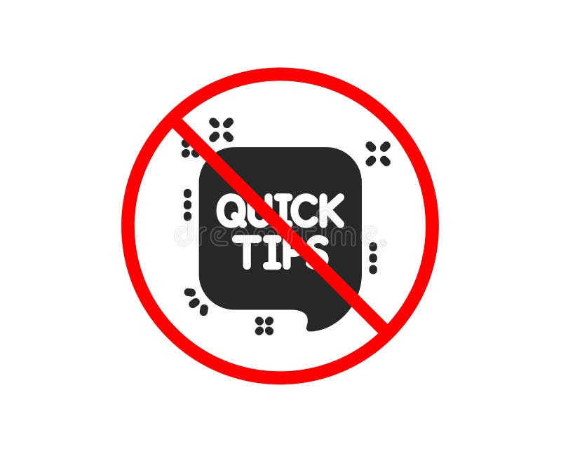Quick Tips Icon. Helpful Tricks Speech Bubble Sign. Vector Stock Vector ...