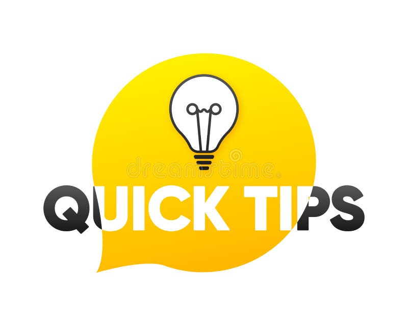 Quick Tips Icon. Tips Icon. the Idea of the Light Bulbs is Learning ...