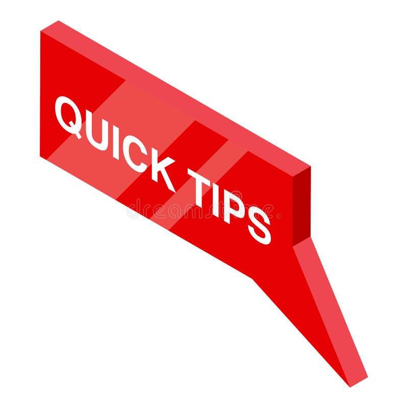Quick Tips Icon, Isometric Style Stock Vector - Illustration of trick ...