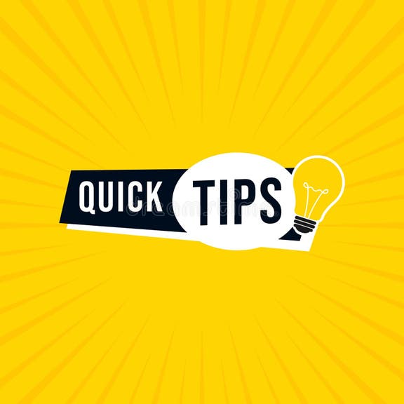 Quick Tips Lamp Vector Illustration Stock Illustration - Illustration ...
