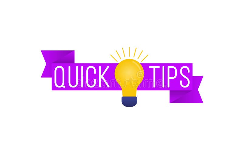 Quick Tips Letterings Set, Emblems and Banners. Stock Vector ...