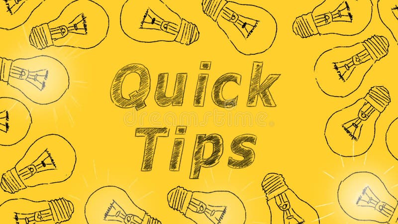 Pro Tips Bulbs Blinking Variations Blue Text Stock Video - Video of ...