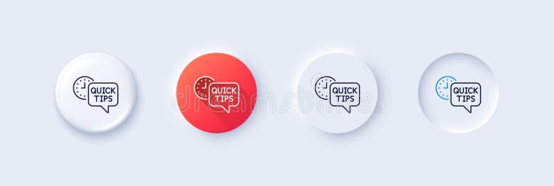 Quick Tips Line Icon. Helpful Tricks Sign. Line Icons. Vector Stock ...