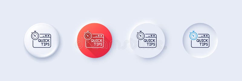 Quick Tips Line Icon. Helpful Tricks Sign. Line Icons. Vector Stock ...