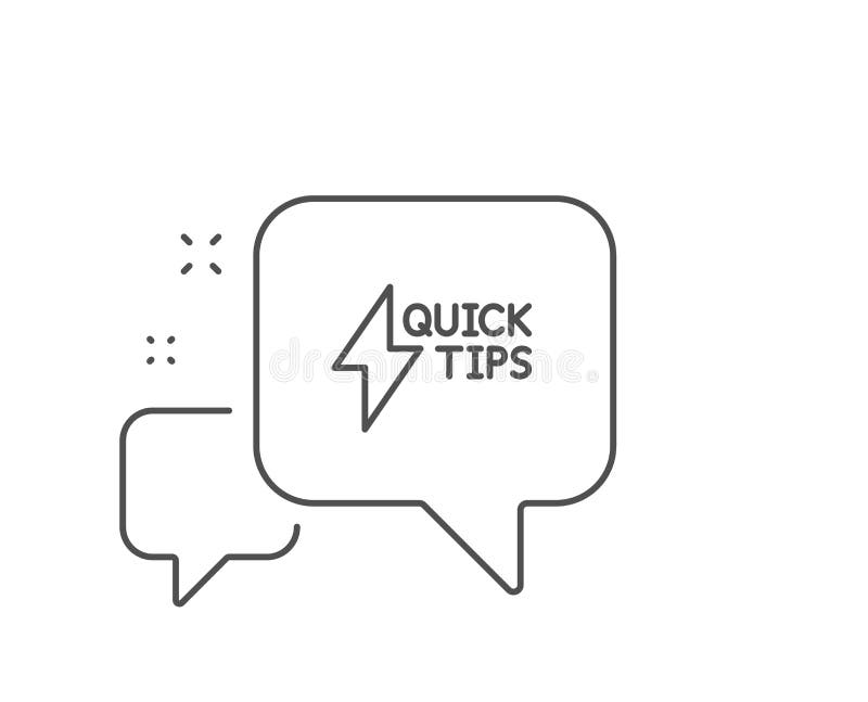 Quick Tips Line Icon. Helpful Tricks Sign. Vector Stock Vector ...
