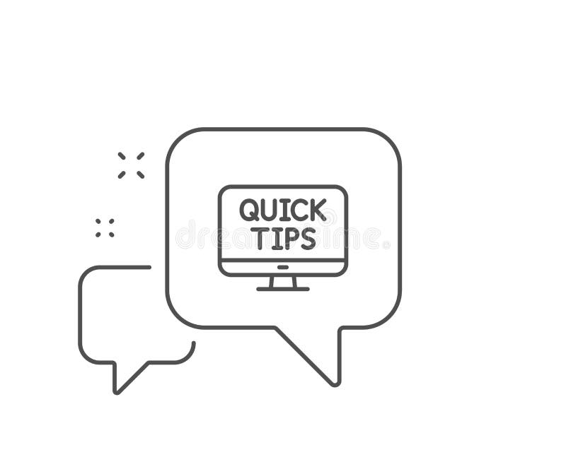 Quick Tips Line Icon. Helpful Tricks Sign. Vector Stock Vector ...