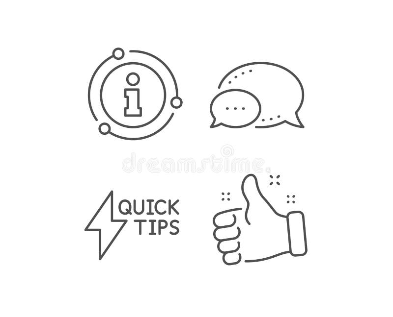 Quick Tips Line Icon. Helpful Tricks Sign. Vector Stock Vector ...