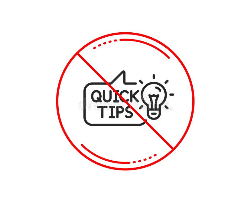 Quick Tips Line Icon. Helpful Tricks Sign. Vector Stock Vector ...