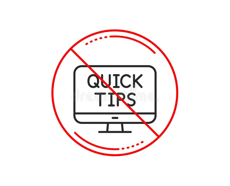 Quick Tips Line Icon. Helpful Tricks Sign. Vector Stock Vector ...