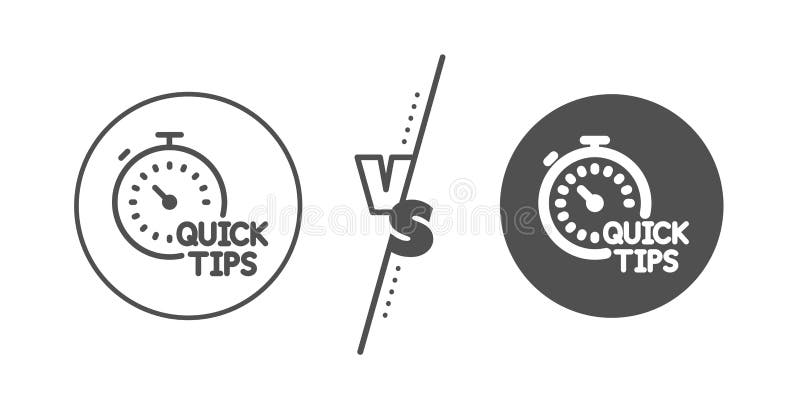 Quick Tips Line Icon. Helpful Tricks Sign. Vector Stock Vector ...