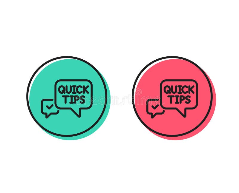 Quick Tips Line Icon. Helpful Tricks Speech Bubble Sign. Vector Stock ...