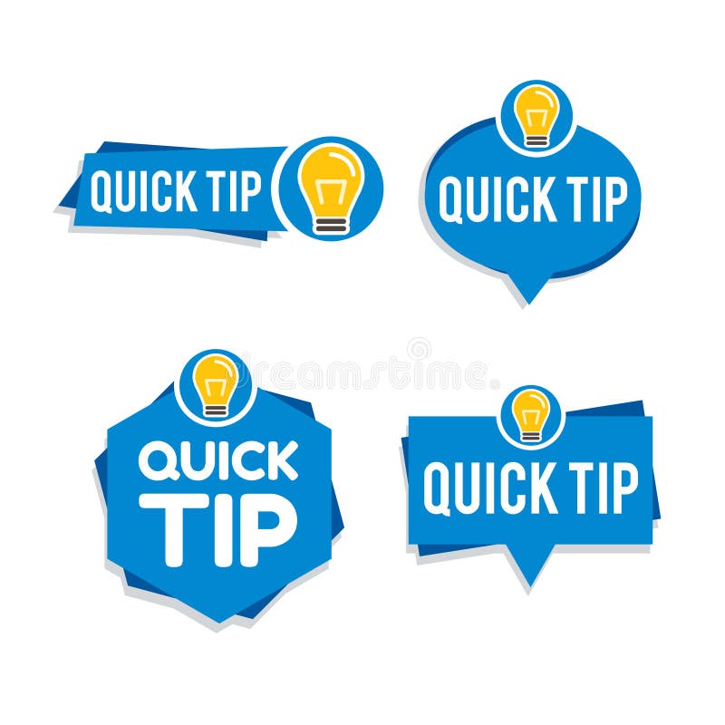 Quick Tips Logo, Icon or Symbol Set with Different Colors and ...