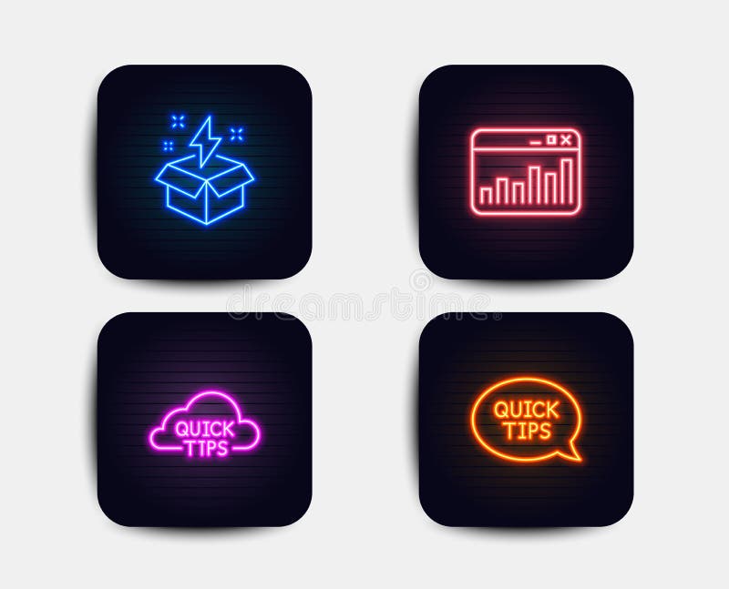 Quick Tips, Marketing Statistics and Creative Idea Icons. Quickstart ...