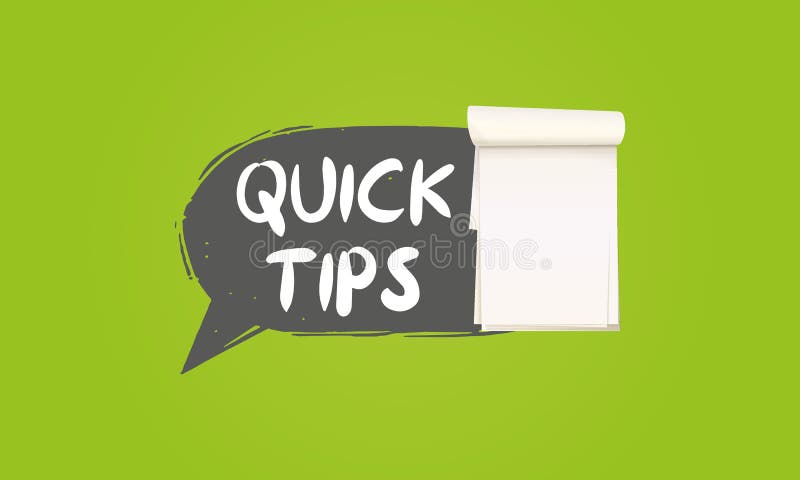 Quick Tips Modern Helpful Tips Banner Vector Illustration Stock Vector ...