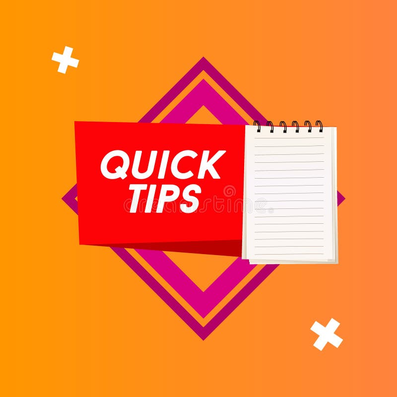 Quick Tips Modern Helpful Tips Banner Vector Illustration Stock Vector ...
