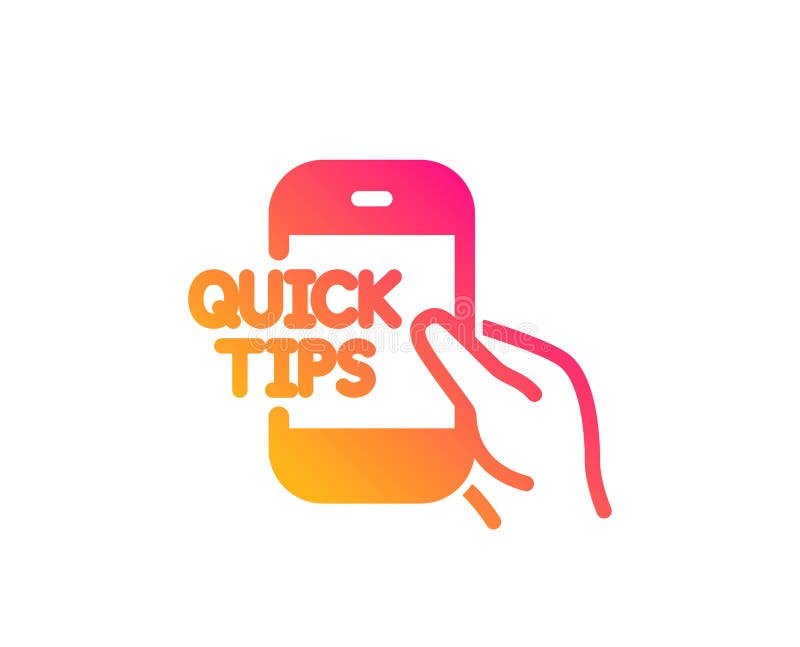 Quick Tips on Phone Icon. Helpful Tricks Sign. Vector Stock Vector ...