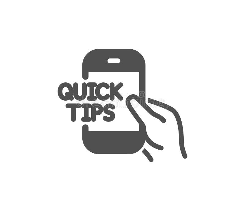 Quick Tips on Phone Icon. Helpful Tricks Sign. Vector Stock Vector ...