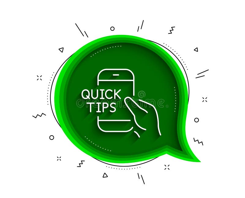 Quick Tips on Phone Line Icon. Helpful Tricks Sign. Vector Stock Vector ...