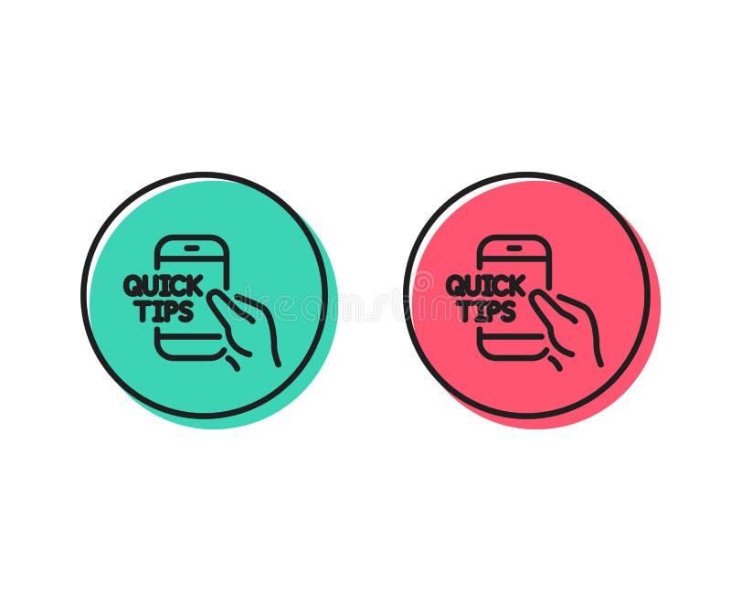 Quick Tips on Phone Line Icon. Helpful Tricks Sign. Vector Stock Vector ...