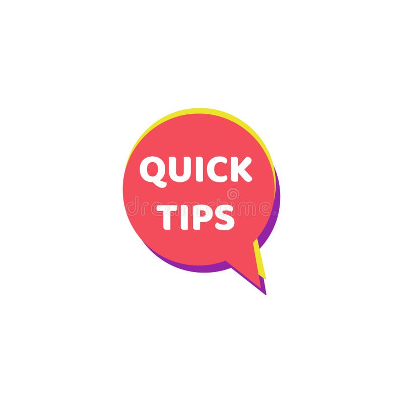 Quick Tips - Round Speech Bubble Icon Isolated on White Background ...