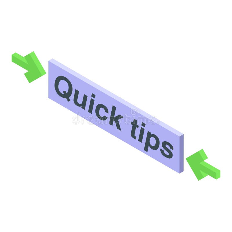 Quick Tips Sign Indicating Helpful Information with Arrows Pointing ...