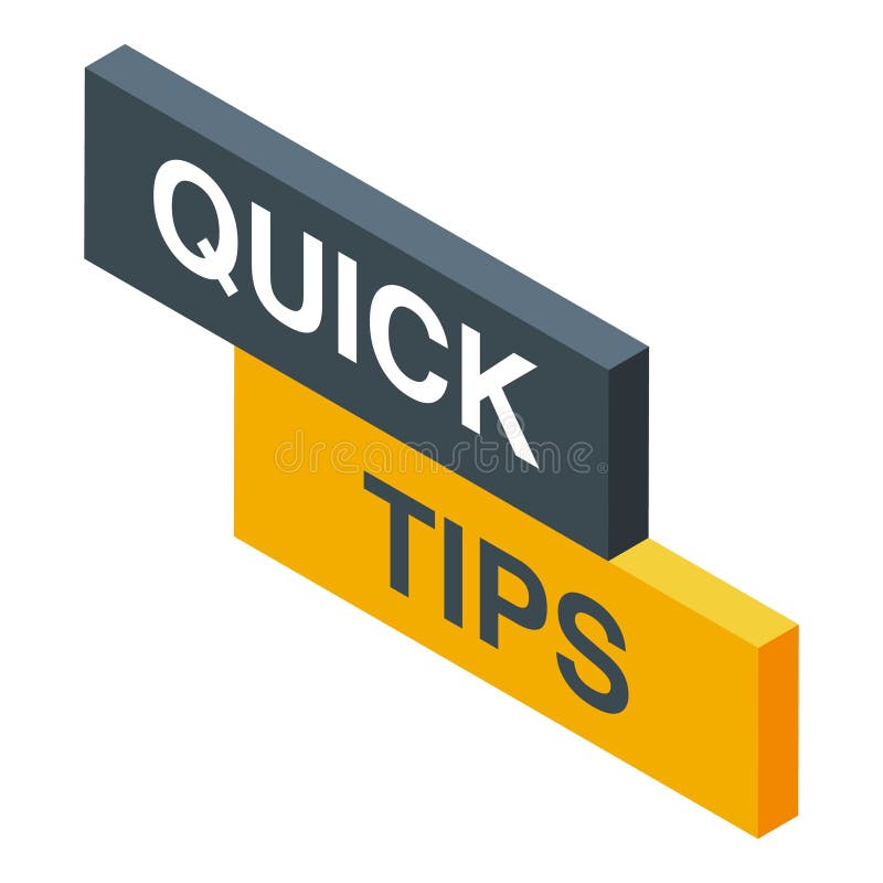 Quick Tips Sign Representing Helpful and Important Information Stock ...